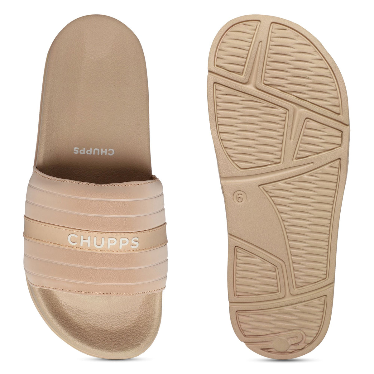 Stitch Beige Sliders – CHUPPS