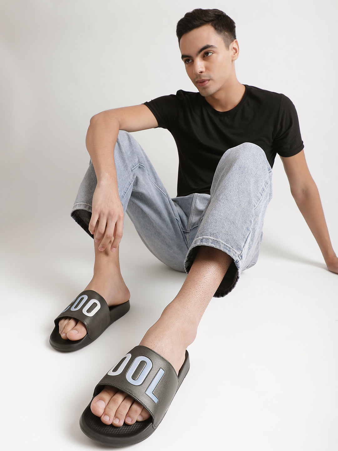 Cool Vibes Black & Ombre Blue Sliders – CHUPPS